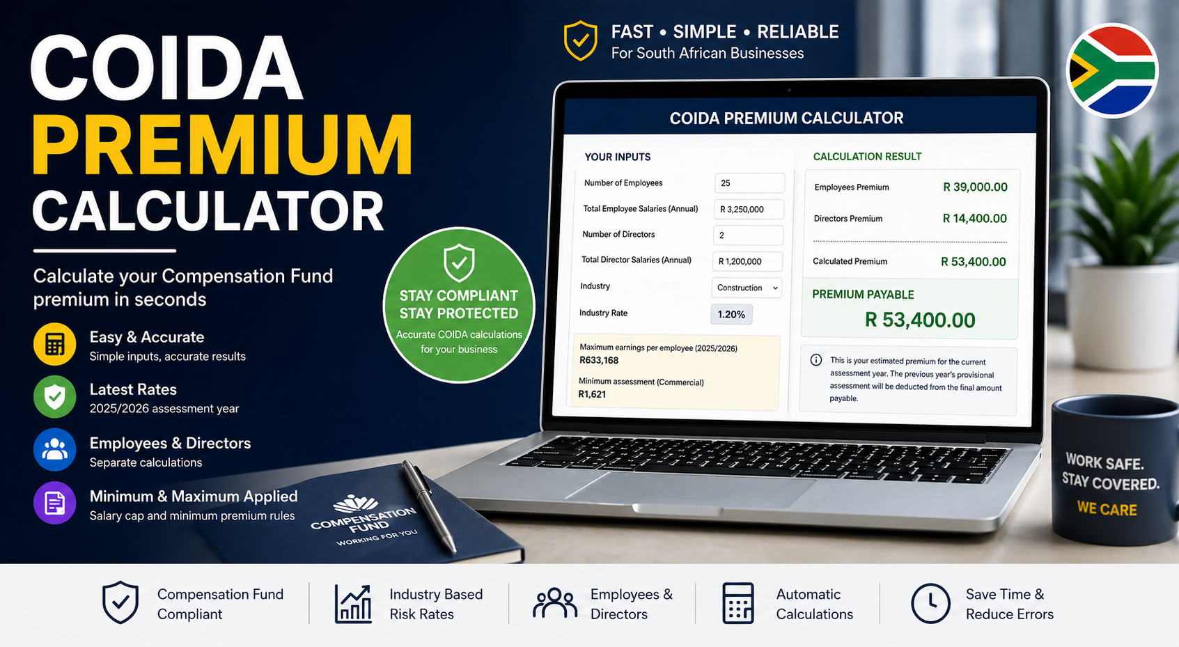 COIDA Premium Calculator South Africa (Free Tool) - Company ...